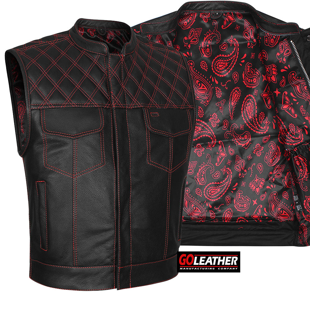Diamond Fury - Club Vest (Red) – GoLeather